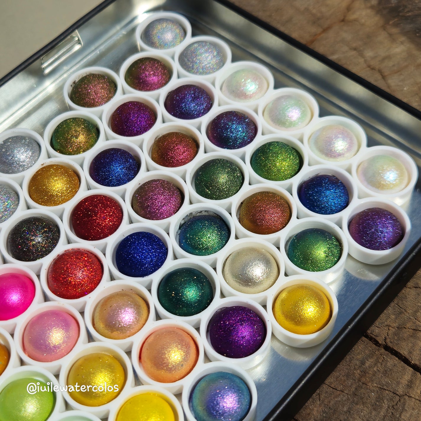 1 & 2 Magical Drop Tiny Sampler set Handmade Shimmer Hologram Color sh ...