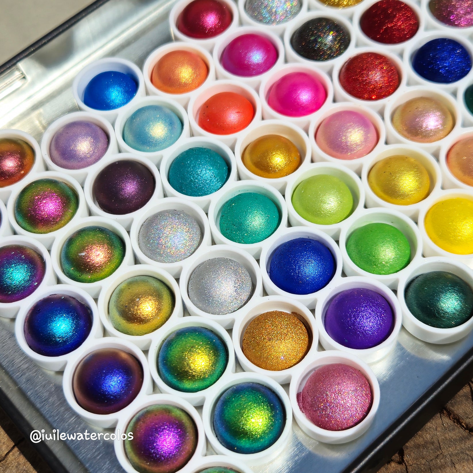 1 & 2 Magical Drop Tiny Sampler set Handmade Shimmer Hologram Color sh ...