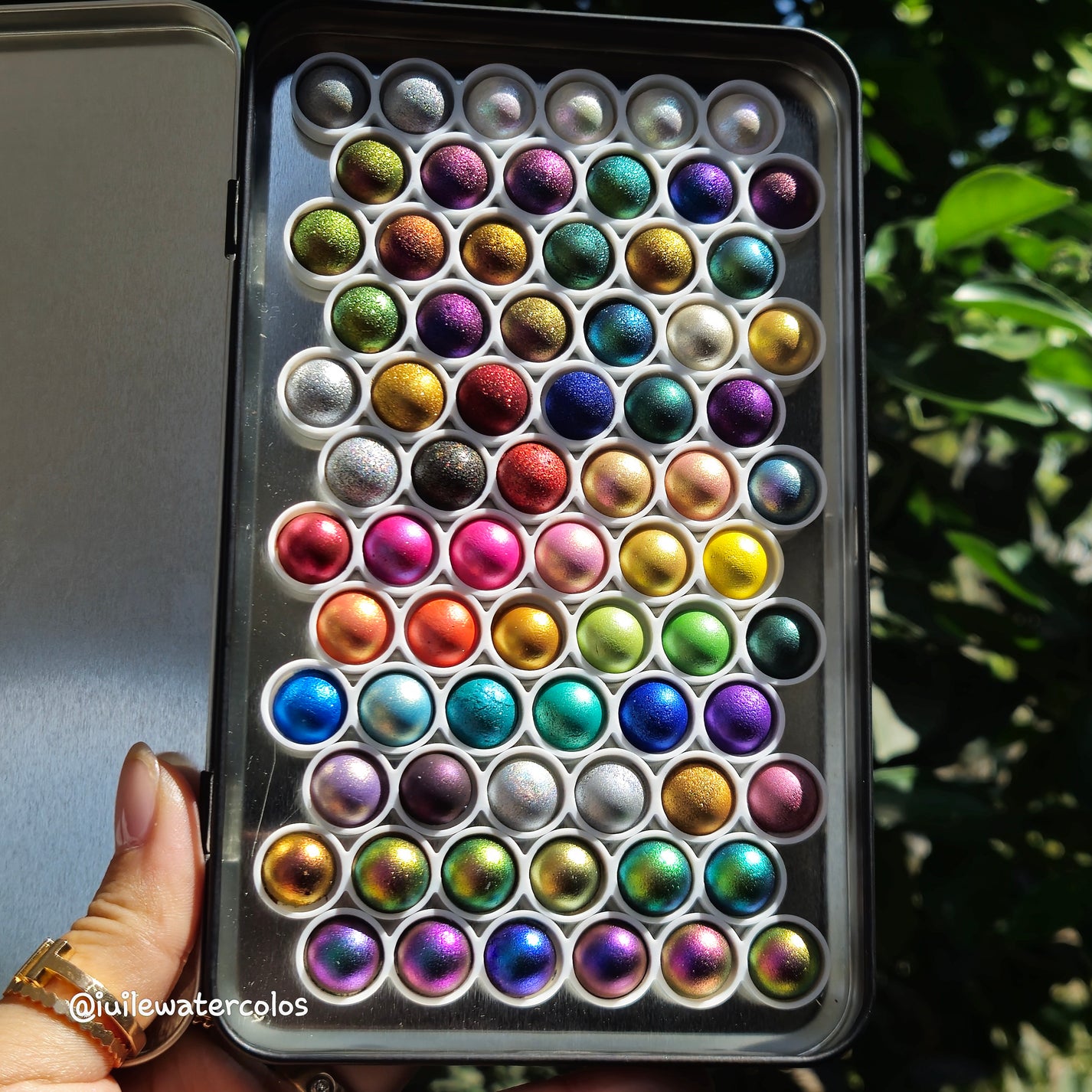 1 & 2 Magical Drop Tiny Sampler set Handmade Shimmer Hologram Color sh ...