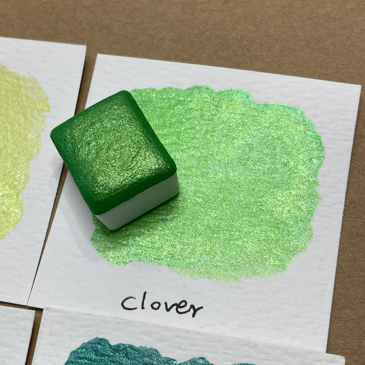 Clover green Handmade shimmer watercolor paints – IUILE